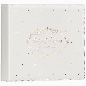 Keepsake Baby Memory Book Girl Boy – Timeless Leather-Bound Baby Milestone Book – Baby Book Keepsake Record First 5 Years – Gender Neutral Baby Scrapbook Album, Baby Album Journal Registry Search Gift