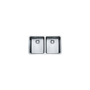 Franke KBX12030 Kubus 15-Inch x 26-Inch Equal Double Bowl Undermount Kitchen Sink