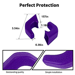 JWWY Bumper Tow Hook Covers Tow Trailer Hitch Receiver Cover Towing Hitch Rubber Sleeve Protector Cover Trim Fit for 2007-2025+Jeep Wrangler JL Gladiator JT 4XE JK Exterior Accessories 2pcs Purple