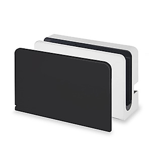 TIKOdirect Custom Faceplate Cover for Nintendo Switch OLED Charging Dock, Hard PC Slim Shell Anti-Scratch [No Screwdriver Installation] for Switch OLED Dock, Black