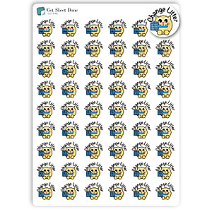 Change Cat LItter Planner Sticker / 54 Fun Vinyl Stickers (1/2”) / Pet Kitty Cat Litterbox Maintenance Care Reminder/Chores/Essential Productivity Life Planner (Matte Vinyl, 1 Sheet)