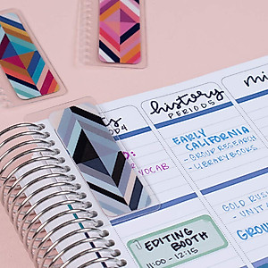 Erin Condren Designer Accessories - Snap-in Bookmarks - Oh So Retro, 3 Pack Compatible with Erin Condren Spiral Notebooks, Planners, Agendas and Much More
