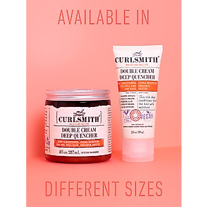 CURLSMITH - Double Cream Deep Quencher - Vegan Moisturising Deep Conditioner for Ultra Dry, Wavy, Curly or Coily Hair (8 oz / 227g)