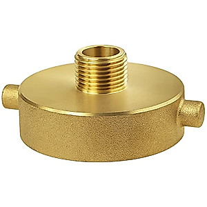 NOVINO Fire Hydrant Hose Adapter 2-1/2" NST/NH Female x 3/4" GHT Male, Brass Fire Hydrant Adapter Fire Equipment Hydrant to Garden Hose Adapter