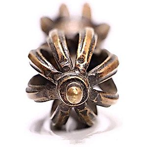 Gandhanra Powerful Vintage Tibetan Buddhism Dharma Ritual Vajra Dorje,Nine-pronged Phurba,Tantric Energy Device, Handmade in Nepal,Black Color