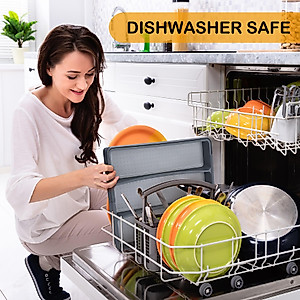 3 Pack Clear Plastic Drawer Organizer, No-Slip Cutlery Tray Utensil Organizer for Kitchen Drawers, Cosmetic Tray for Dressing Table Makeup Storage Organiser in Bedroom and Living Room 7.5" X 13"