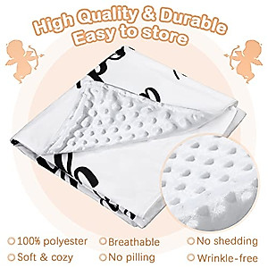 Christian Gift for Baby Plush Baby Blanket with Dotted Backing Baptism Blanket Scripture Quote Swaddle Bible Verse Blanket for Newborn Boy Girl Christening Godchild Gift, 30 x 40 Inch(Christian)