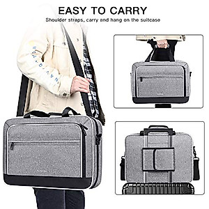 Ztotop Travel Case Compatible with PS5 , Carrying Case for PS5, Protective Travel Bag Holds PlayStation 5 Console, Controller, Games, Gaming Headset, Base and Other Accessories, Gray