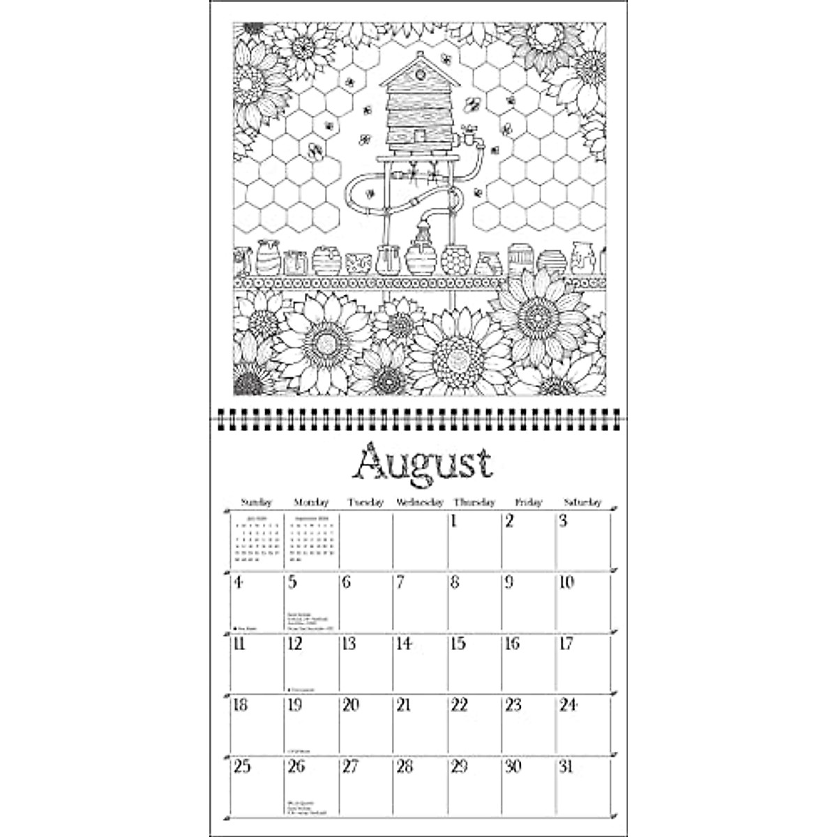 Johanna Basford 2024 Coloring Wall Calendar: Rooms of Wonder