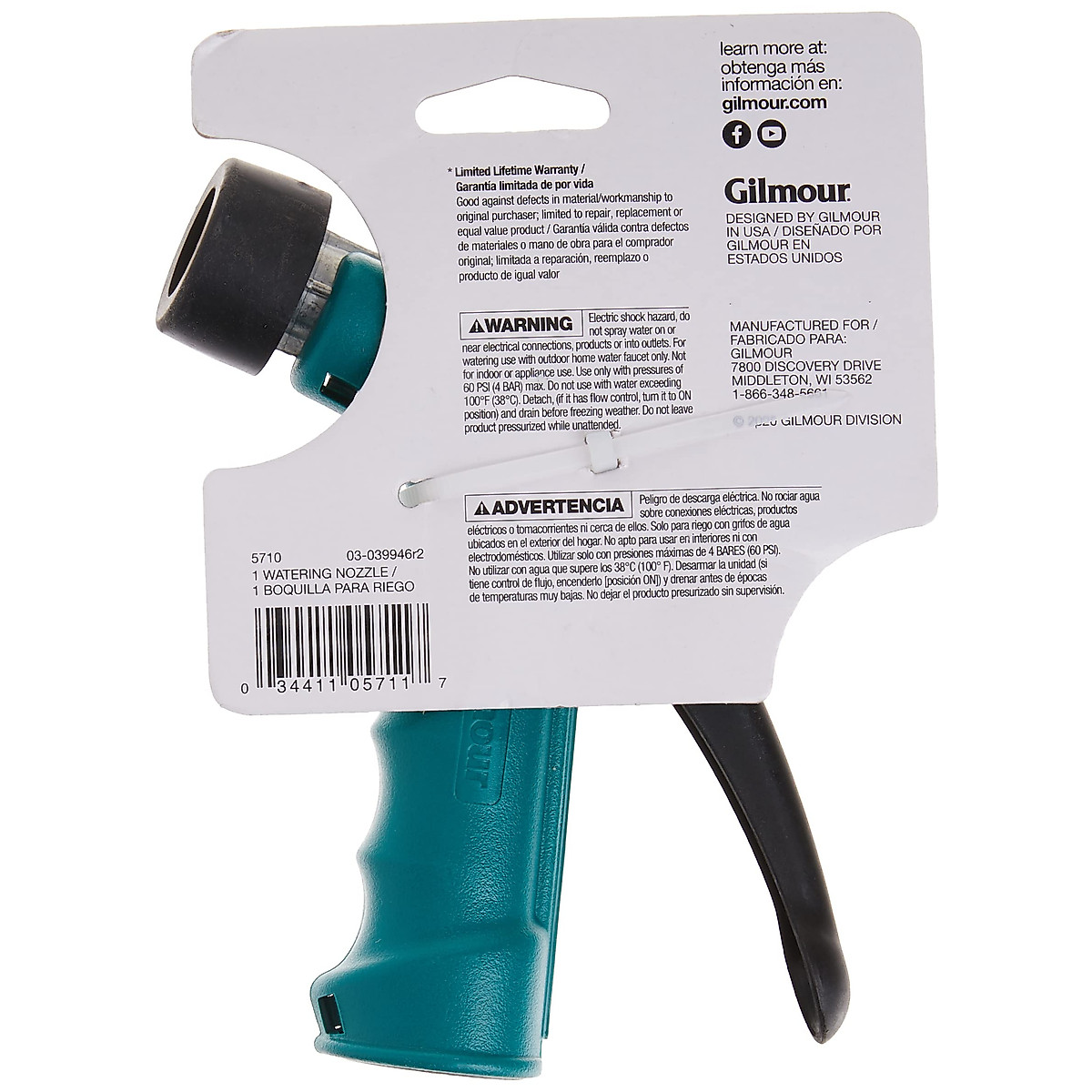 Gilmour Insulated Grip Nozzle with Threaded Front