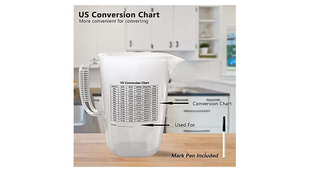 Luvan 1 Gallon Measuring Pitcher - Durable & Versatile