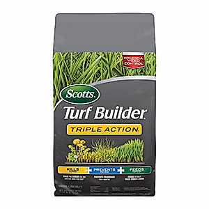 Scotts Turf Builder Triple Action1 - Combination Weed Control, Weed Preventer, and Fertilizer, 11.31 lbs., 4,000 sq. ft.