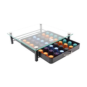 Flagship Pod Holder Drawer for Nespresso Capsule Holder Original Pod Holder Drawer Glass (42 Originalline Pods)