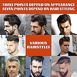 2 in 1 Hair Wax Gel with Comb, Long Lasting Men's Hair Styling Gel Tool Hair Wax, Lightweight Hair Styling Gel, Grooming Hair Gel Moisturizer for Hair Ends, Easy to Wash (3Pcs)