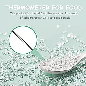 Zerodeko Digital Thermometer Digital Meat Temperature Gauge Cooking Food Steak for Grilling Oven Digital BBQ Kitchen for Cooking Kitchen Supplies Dairy Turkey Stainless Steel Barbecue Baby