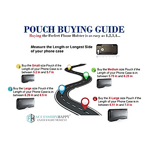 AH Phone Belt Holder Phone Holster Pouch with Magnetic Cover Leather Belt Pouch for iPhone 15 Plus, 15 Pro Max, 14 Plus, iPhone 14 Pro Max, 13 Pro Max with Otterbox Phone Case Installed (X-Large)