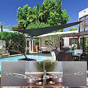 H&T String Light Hanging Kit, Outdoor Lights Hanging Kit, Globe String Lights Suspension Kit with 164ft Coated Stainless Steel Cable，Heavy-Duty and Easy to Install Guide Wire Globe String Light