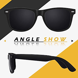 LINVO Polarized Sunglasses for Men Driving Sun glasses Shades 80's Retro Style Square