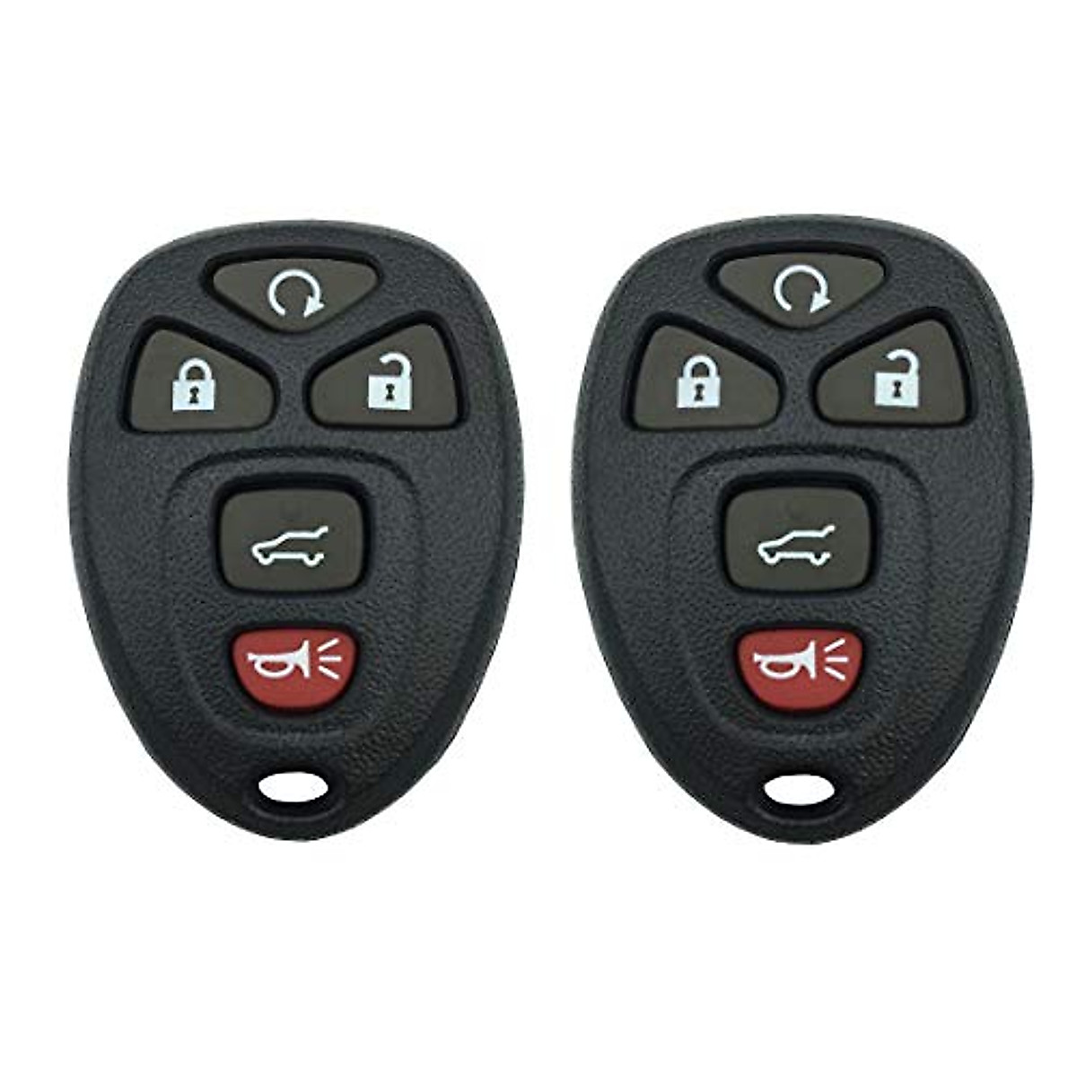 Replacement Keyless Entry Remote Key Fob Shell Case Fit For Suburban Tahoe Traverse/GMC Acadia Yukon/Cadillac Escalade SRX/Buick Enclave/Saturn Outlook 2007 2008 2009 2010 (Black Pack 2)