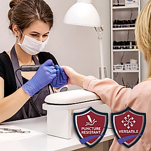 SHIELD LINE Nitrile Medical Examination Gloves, Medium 100 Pack - Chemotherapy-Rated Disposable Gloves For Doctors & Nurses- Latex & Powder Free Gloves For Hospital, Home Use, Cooking