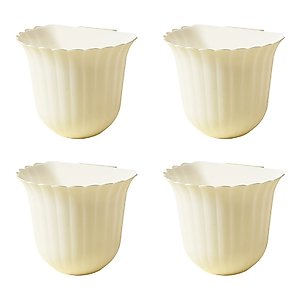 Mokylor 4 Pack Hanging Trash Can, Hanging Kitchen Waste Bins Over-Cabinet Trash Can, Collapsible Hanging Small Plastic Garbage Bowl Collecting Food Scraps for Bedroom Bathroom Office Camping
