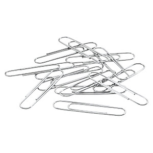 ACCO Paper Clips, Jumbo, Smooth, Economy, 10 Boxes, 100/Box (72580),Silver