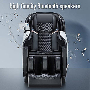WAWINDS Massage Chair Full Body Recliner - Zero Gravity with Heat and Shiatsu Massage Foot Massage Office Chair LCD Touch Screen Display Bluetooth Speaker Airbags Foot Rollers (White)