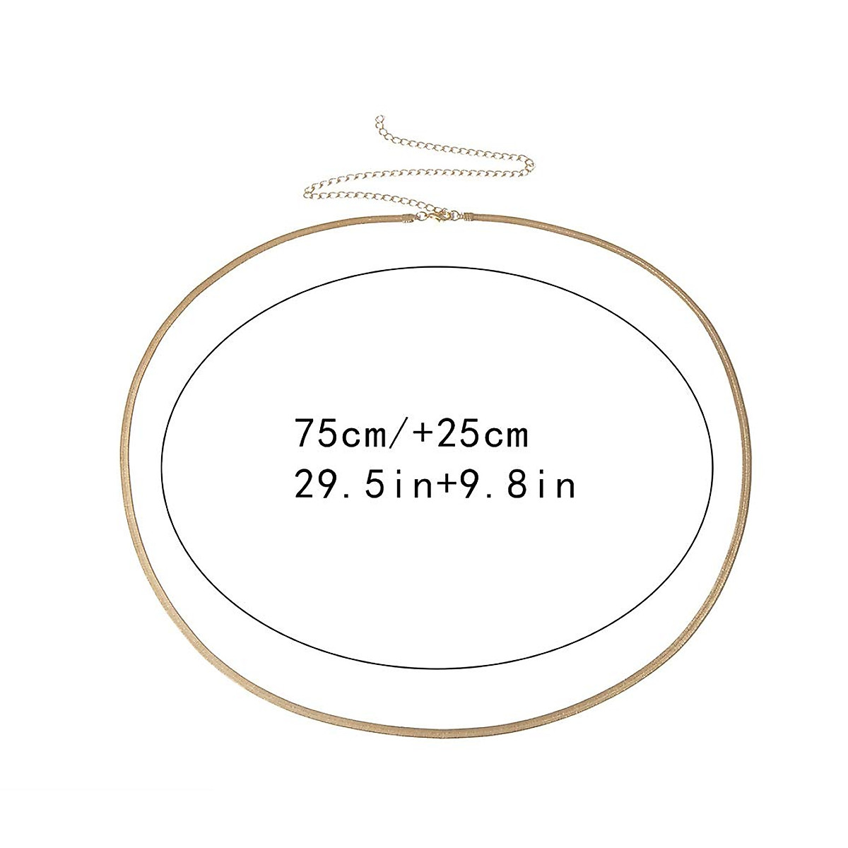 Bomine Flat Snake Waist Belly Chains Dress Shiny Sexy Bikini Body Chains Body Jewelry Nightclub Beach for Women and Girls (Gold), Free sizes