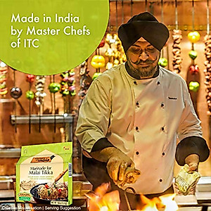 Kitchens of India Marinade for Malai Tikka, 150g (5.3 OZ), Yogurt Based Creamy Marinade for Authentic Barbecuing/Grilling Chicken Kebabs
