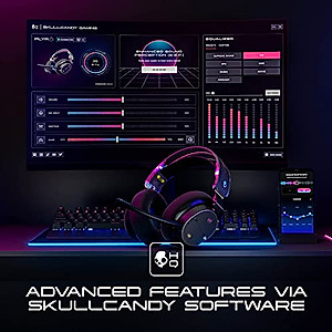 Skullcandy PLYR Wired/Wireless Over-Ear Gaming Headset for PC, Playstation, PS4, PS5, Xbox, Nintendo Switch - Black Digi-Hype