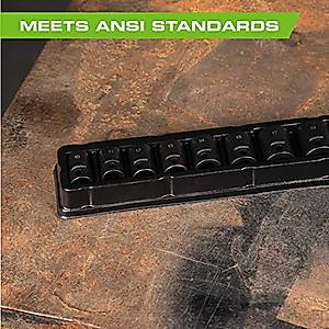ARCAN PROFESSIONAL TOOLS 3/8 Inch Drive Impact Socket Set, Metric, 10mm - 19mm, Cr-V, 8-Piece (AS2388M)