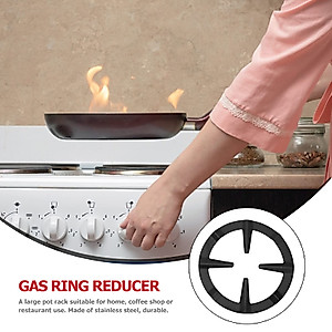 OSALADI Accessories Coffee Pot 4pcs Non Cast Iron Stove Trivets for Kitchen Wok Support Ring Cooktop Range Pan Holder Stand Stove Rack Pot Holder for Stove Metal