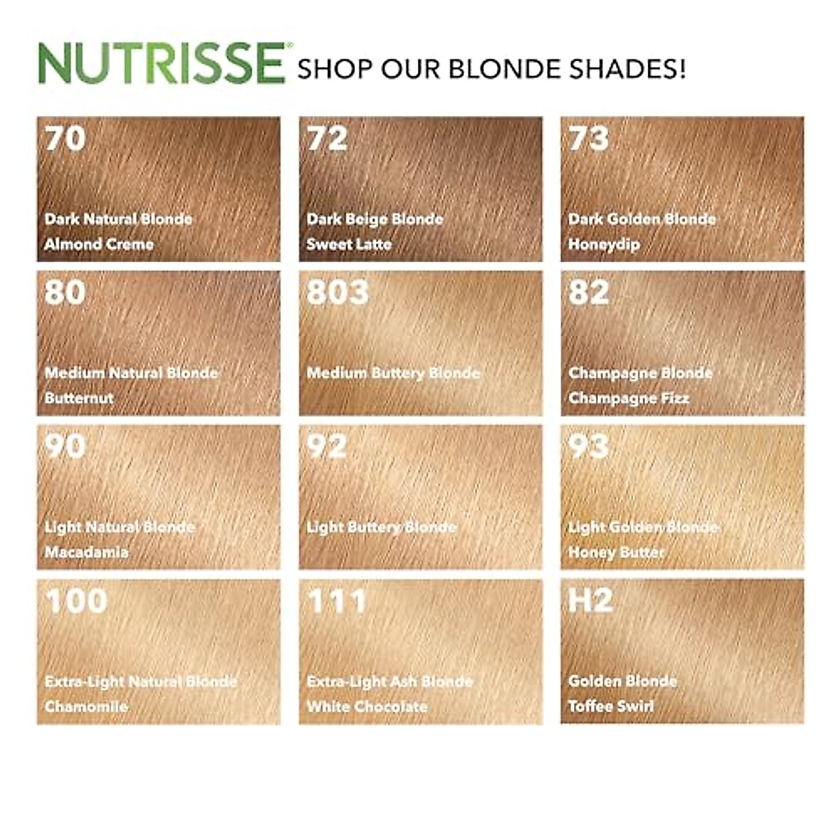 Garnier Hair Color Nutrisse Nourishing Creme, 92 Light Buttery Blonde (Shortbread) Permanent Hair Dye, 2 Count (Packaging May Vary)