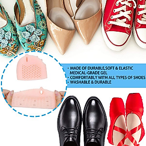 Metatarsal Pads,Gel Toe Separator, Metatarsal Cushion New Material, (4 PCS Nude), Breathable & Soft Gel, Toe Spacers, Forefoot Pads, Great for Blisters, Diabetic Feet.