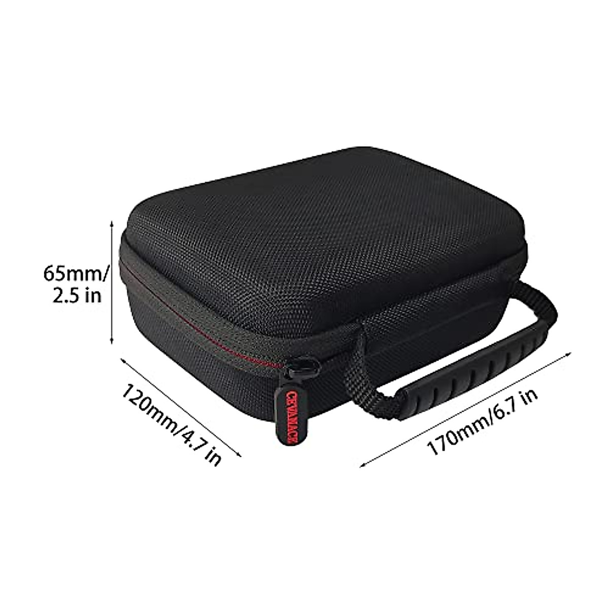 Evanice EVA Hard Case with Foam，6.7 x4.7 x2.5 inches Hard Sided Camera/Digital Case EVA shockproof Outdoor case，Suitable for storage of drones, digital products, electronic instruments, etc.
