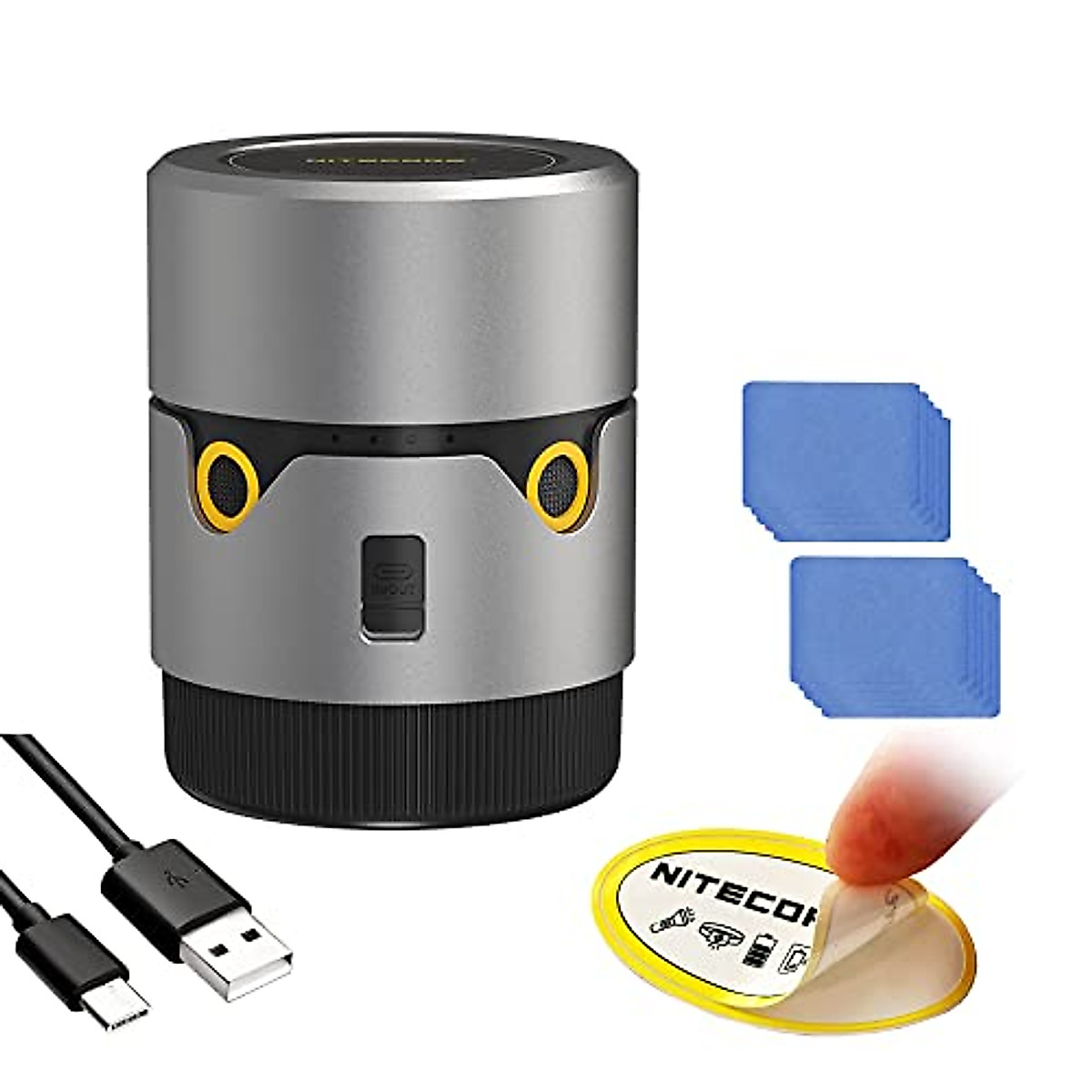 Nitecore EMR30 Portable Mosquito Repeller for Outdoor, 20 ft Protection Zone, Rechargeable Ultrasonic with 10 Repellent Mat and Nitecore Sticker