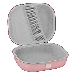 Geekria NOVA Headphones Case Compatible with Bose QC Ultra, QuietComfort 35 II, QC45, QC25, QCSE Case, Replacement Hard Shell Travel Carrying Bag with Cable Storage (Rose Gold)