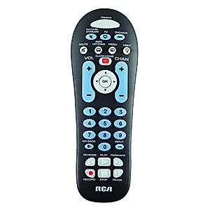 RCA RCR313BE Big Button Three-Device Universal Remote, Black