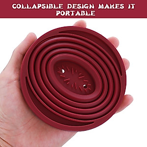 Prasacco Pour Over Coffee Maker Collapsible Pour Over Coffee Dripper Portable Camping Coffee Maker Reusable Silicone Pour Over Coffee Filter for Backpacking Camping Home Office