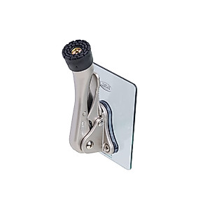 One-touch doorstop adhesive bracket , One-Touch semi-Automatic Metal Door Stopper, With Non-Slip Rubber Tip for Wood, Concrete, Tiled, and Carpeted Floors, Sticker (4inch x 1pack, white)