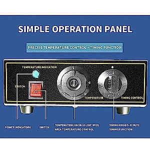 Nonstick Electric Waffle Machine 1400W Commercial Waffle Maker with Temperature and Time Control Stainless Steel Waffle Bake Machine for Bakery Home and Kitchen Restaurant Leisure Snack Bar