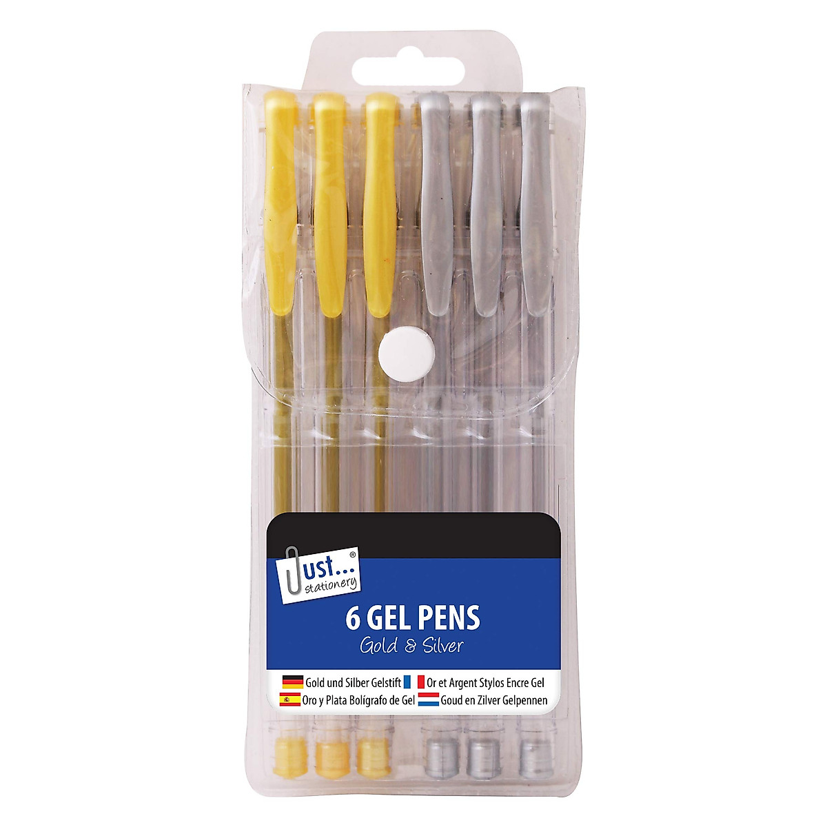 6 Silver & Gold Gel Pens, 3 of each , ideal for home..