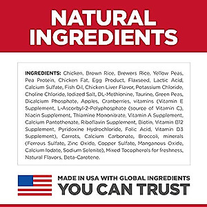 Hill's Science Diet Senior 7+ No Corn, Wheat or Soy Dry Cat Food, Chicken Recipe, 3.5 lb. Bag