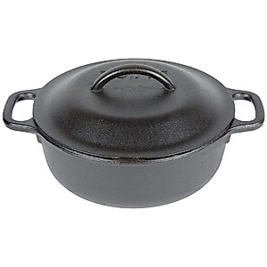 Lodge 8in Cast Iron Serving Pot Pre-Seasoned 2-Quart