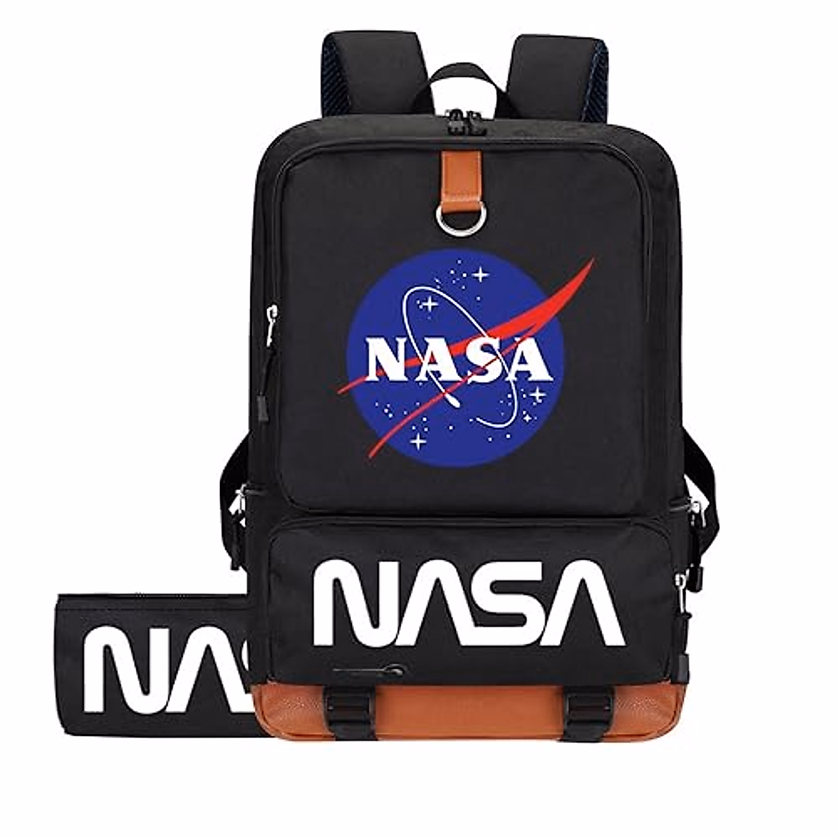 FROIBHATG NASA backpack，astronaut，Large capacity backpack, men and women, tow piece backpack set