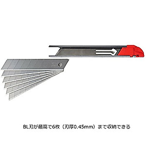 NT Cutter Heavy Duty Chemical Resistant Poly Grip Multi-Blade Cartridge Knife, 1 Knife (L-700RP)