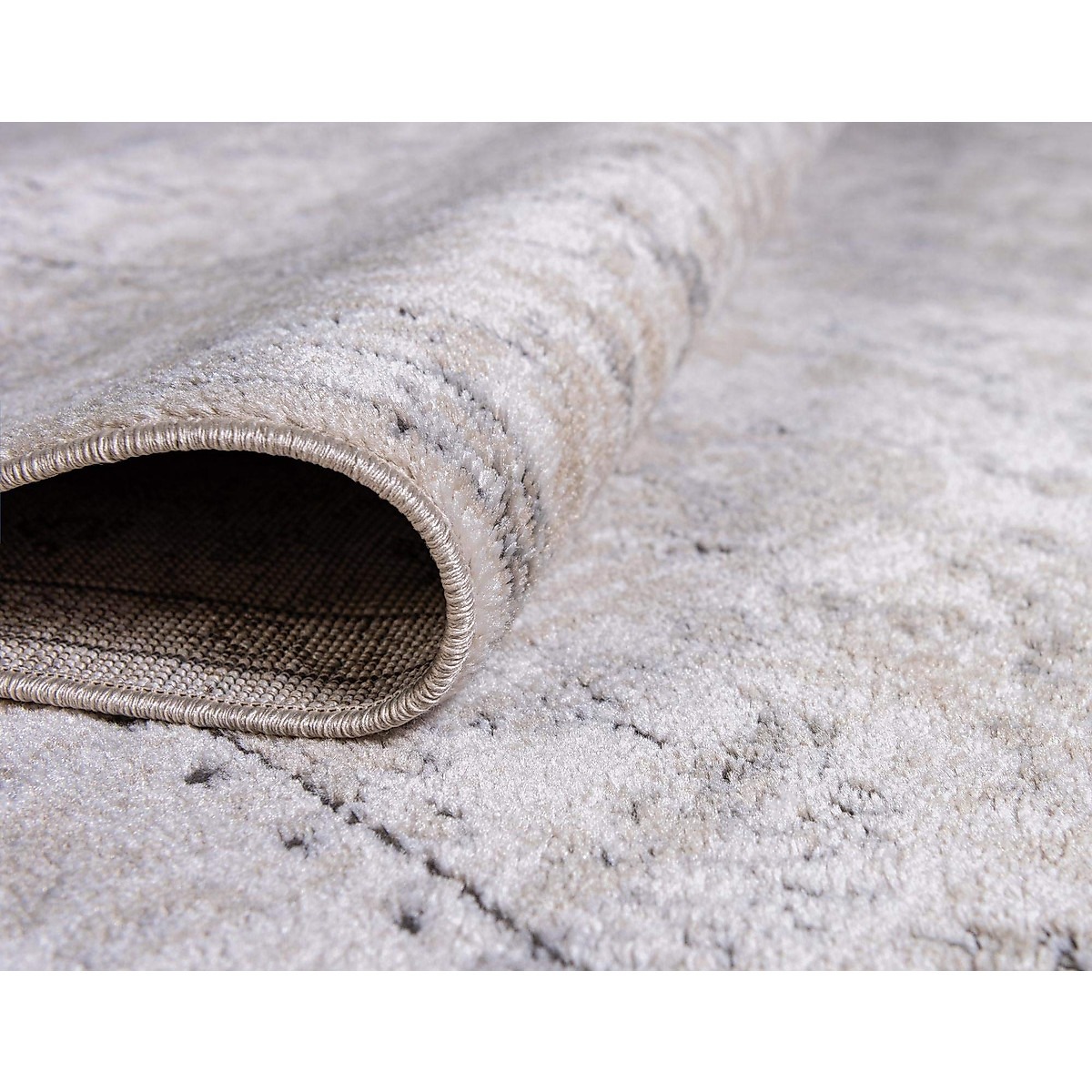 Rugs.com Oregon Collection Rug – 9' x 12' Ivory Low-Pile Rug Perfect for Living Rooms, Large Dining Rooms, Open Floorplans