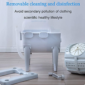 LAOLI Manual Portable Turbo Washing Machine Spin Dryer, Hand Cranked Turbine Washer Non-Electric Travel Laundry Washer Spin Dryer Combo for Camping Apartments Dorms RV Business Trip (White)