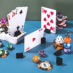 Maitys 30 Pieces Game Card Stands Plastic Card Stands DIY Board Games Stand for Game Party Favor (Black)