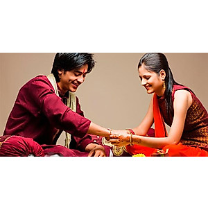 Amba Handicraft Rakhi for Brother/Rakhi/Rakhi Set of 12 / Rakhee/Designer rakhi/Send rakhi to USA/Rakhi for Brother with Gift Set/Rakhi Bhaiya Bhabhi/Rakhi Gift Card